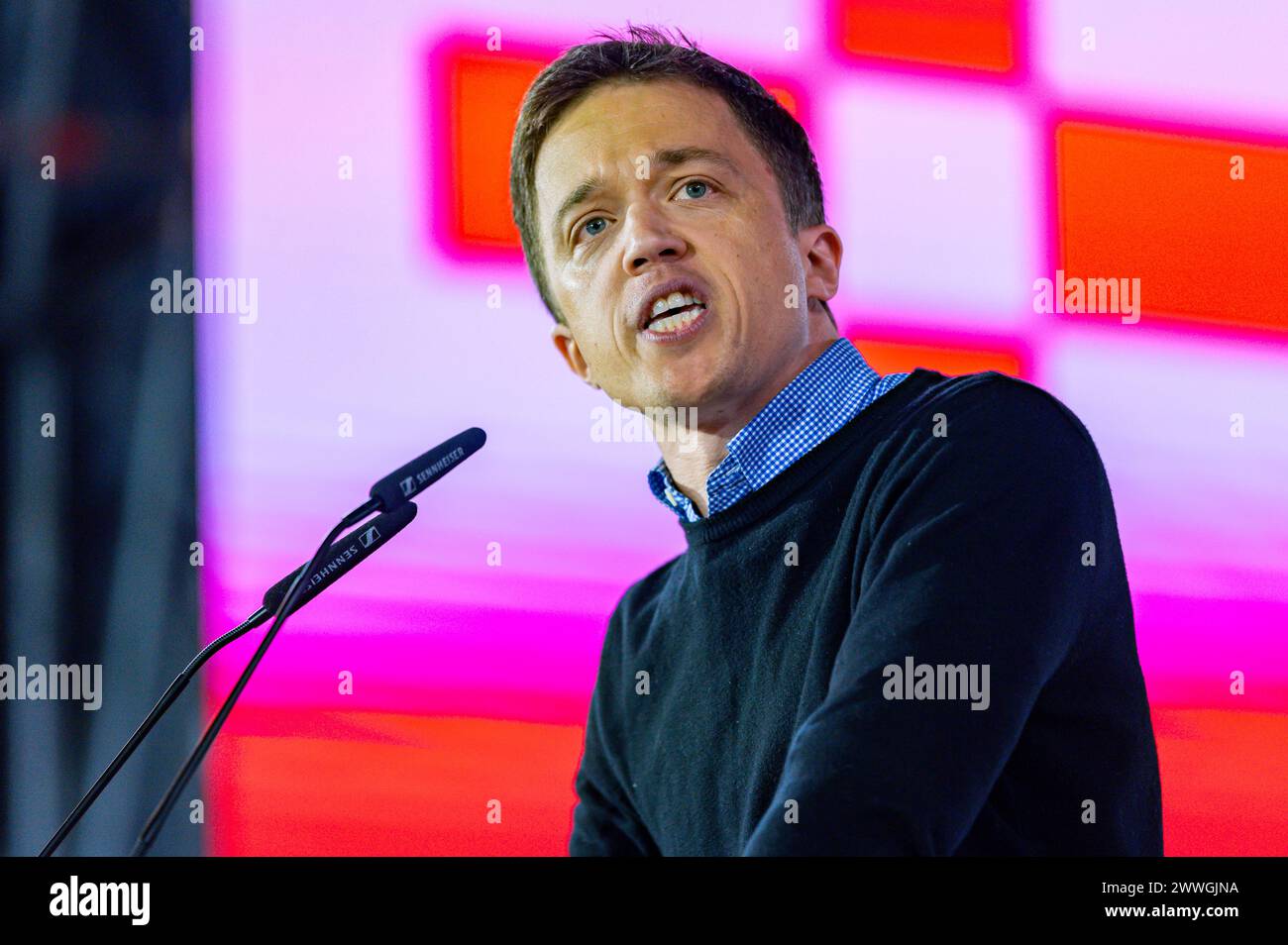 Madrid, Spain. 23rd Mar, 2024. Inigo Errejon, spokesperson of Sumar ...