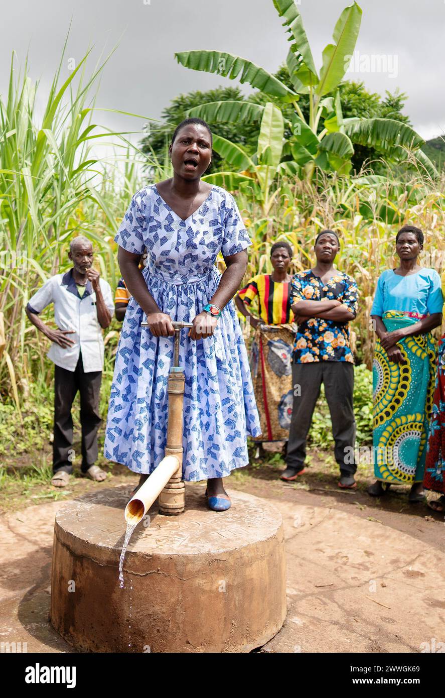 A woman from the village of Manduwasa in the Machinga region of Malawi ...