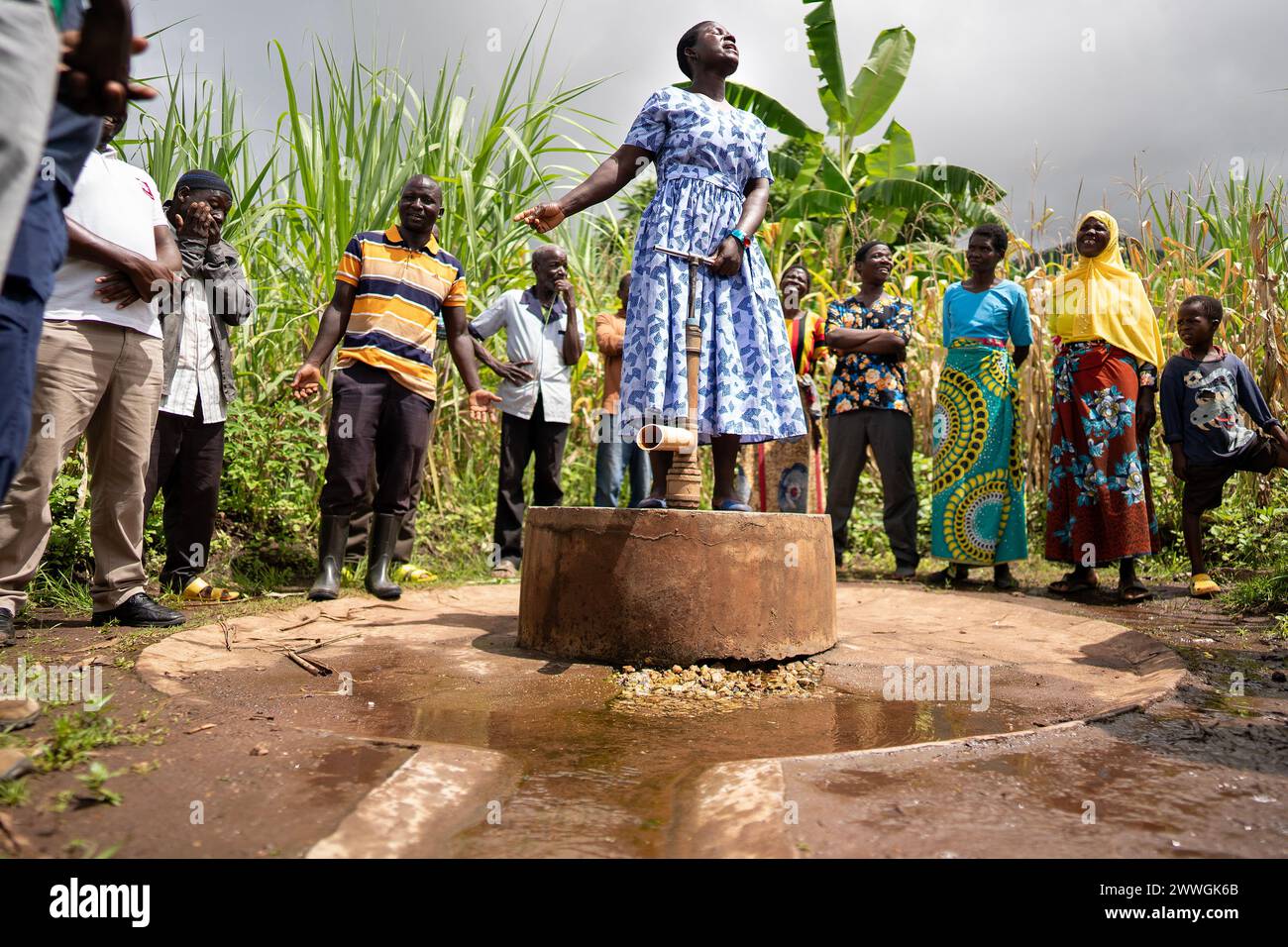 A woman from the village of Manduwasa in the Machinga region of Malawi ...