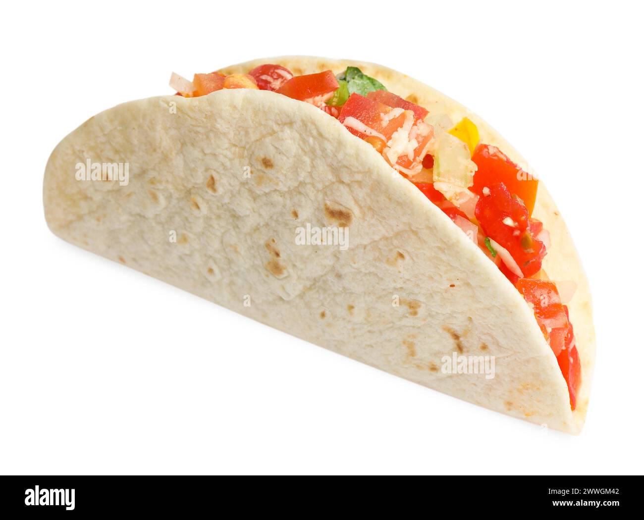 Fresh vegetables on tortilla Cut Out Stock Images & Pictures - Alamy