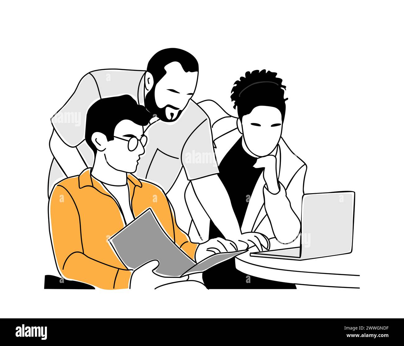 Members working Cut Out Stock Images & Pictures - Alamy