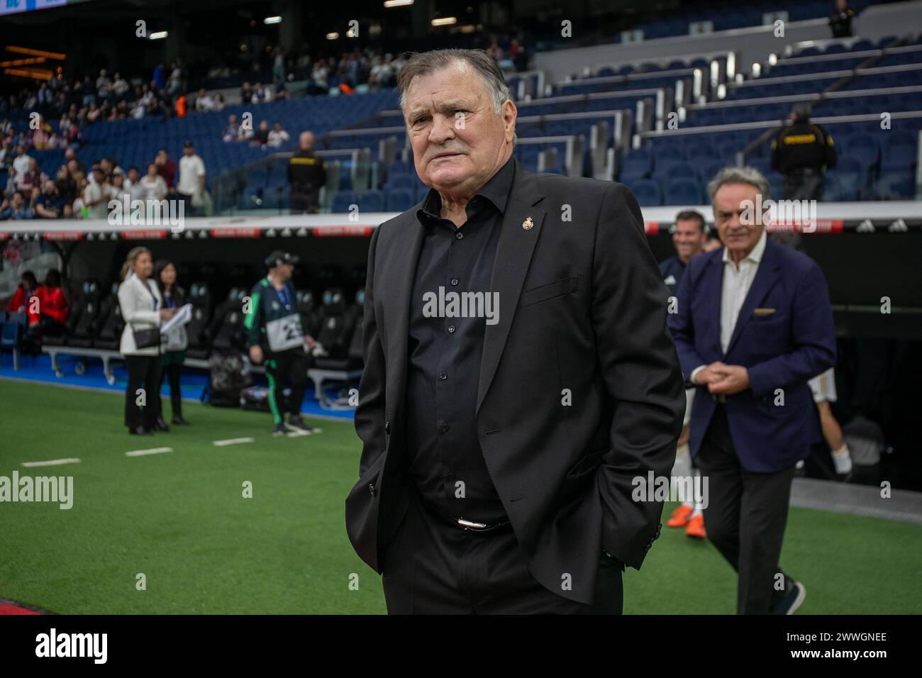 Madrid, Spain. 23rd Mar, 2024. Former Spanish coach of Real Madrid Jose Antonio Camacho seen ...