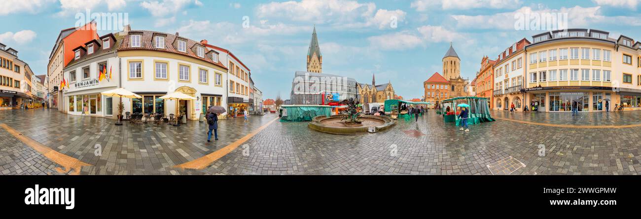 Paderborn, Germany - March 13, 2024: scenic panoramic view of the ...