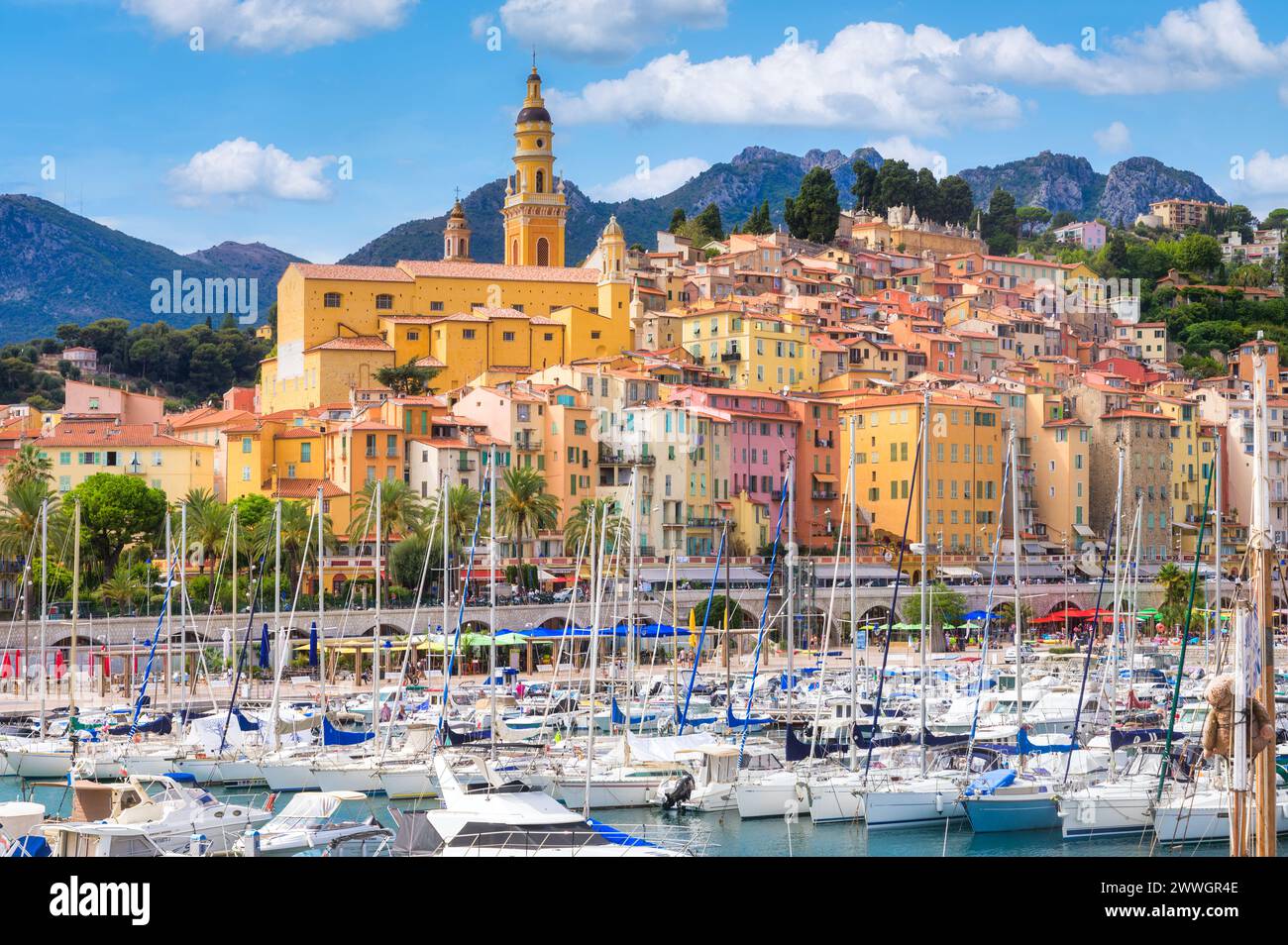 Menton old city harbor view hi-res stock photography and images - Alamy