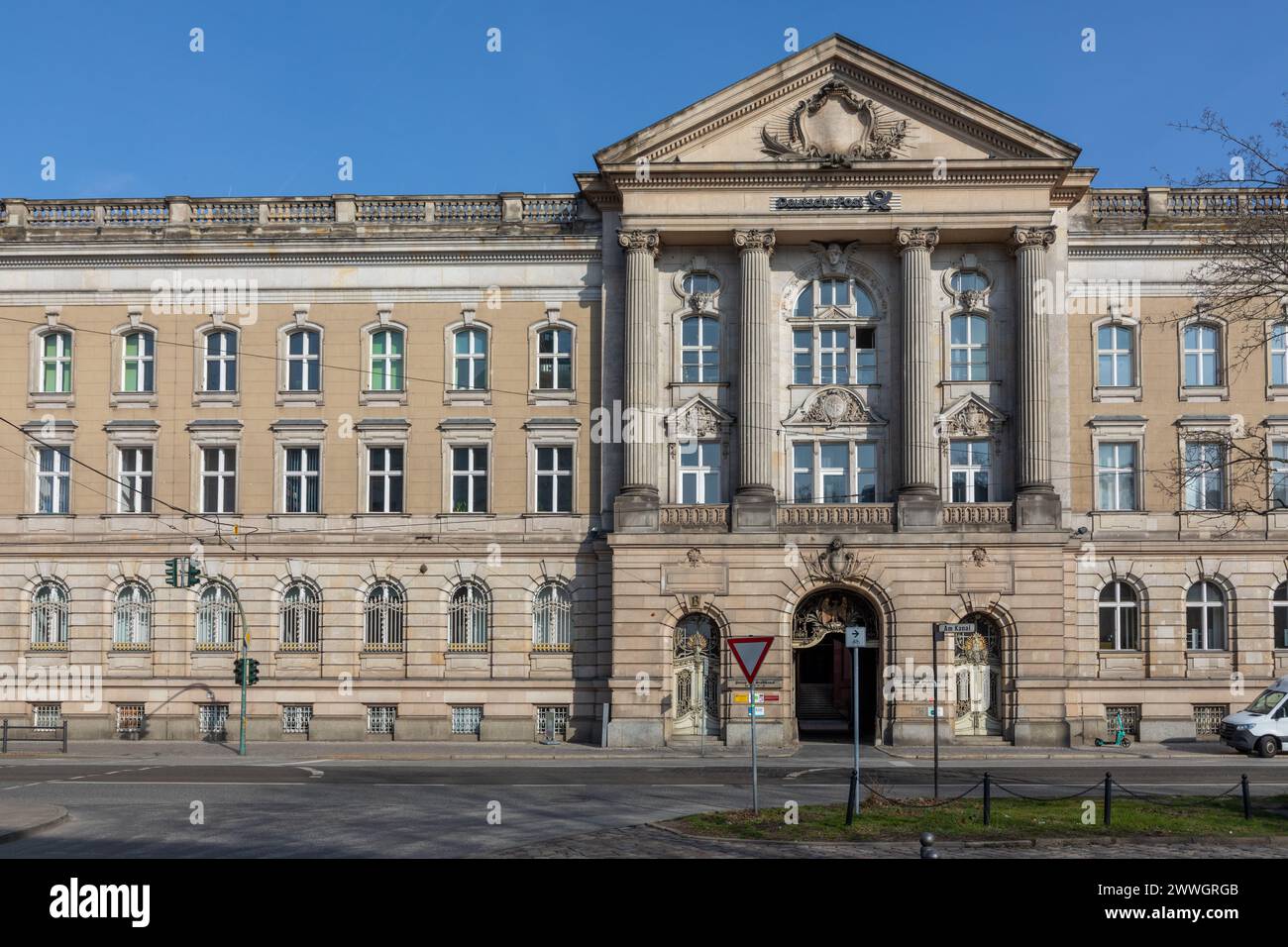 Potsdam, Germany - March 20, 2024: Deutsche Post building with signage ...