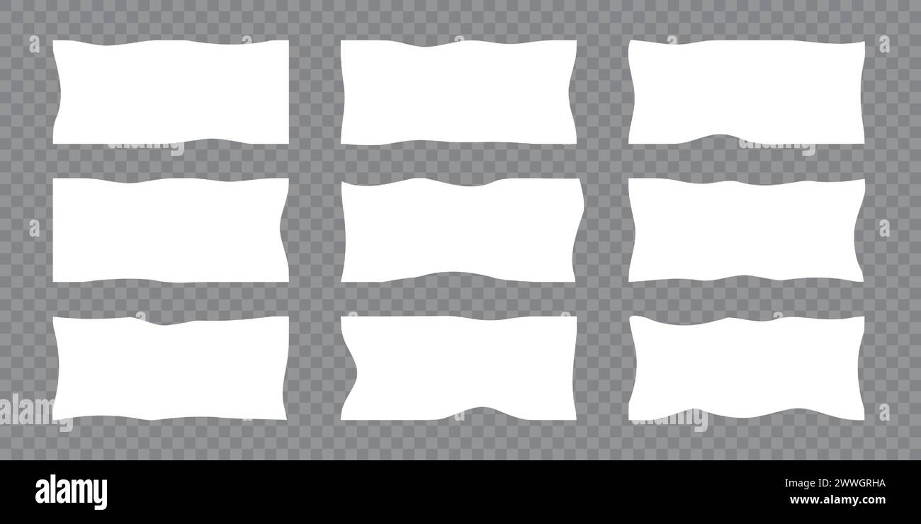 Set of jagged rectangle silhouettes. Vector illustration Stock Vector ...