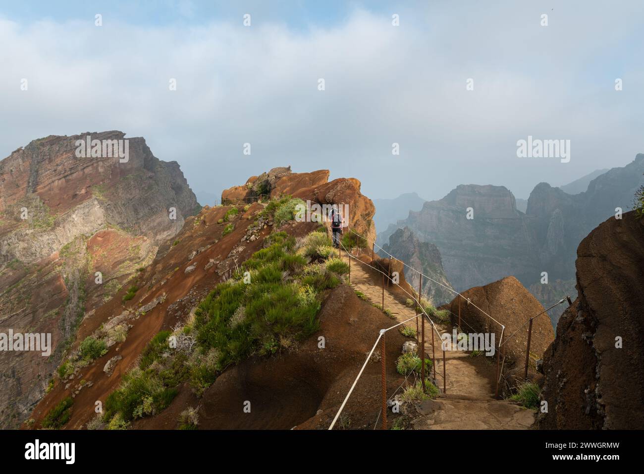 Trekking in Madeira mountains, path at peak Arieiro Stock Photo - Alamy