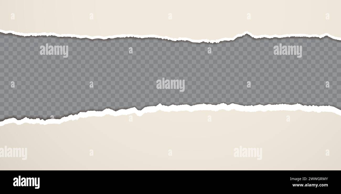 Vector craft beige paper with ripped edges Stock Vector Image & Art - Alamy