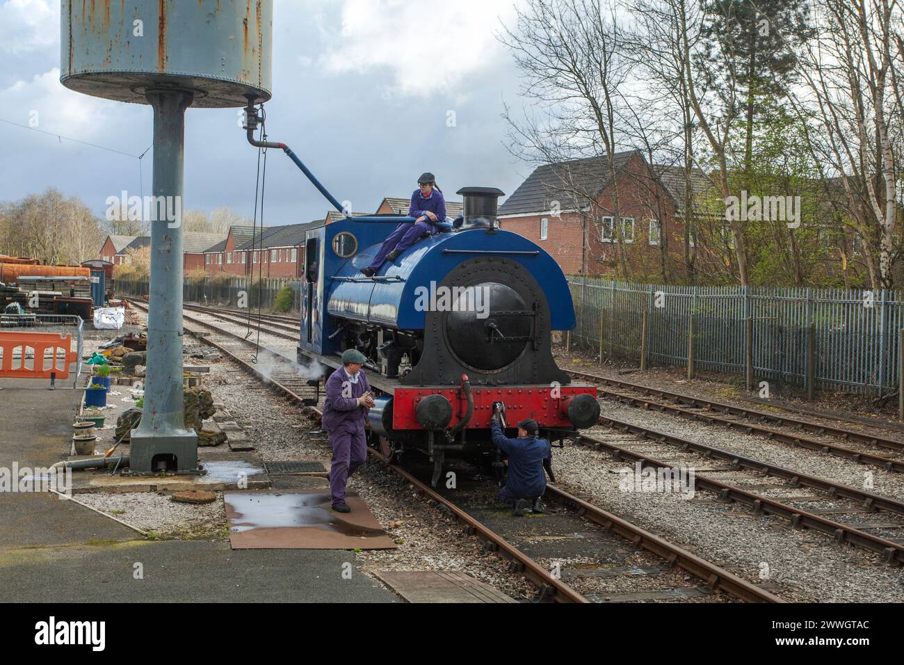 Ribble Steam Railway Heritage trains in Preston, UK. Hawthorn Leslie ...