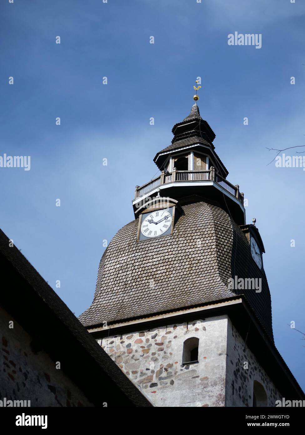 The beautiful white stone church in Naantali Stock Photo - Alamy