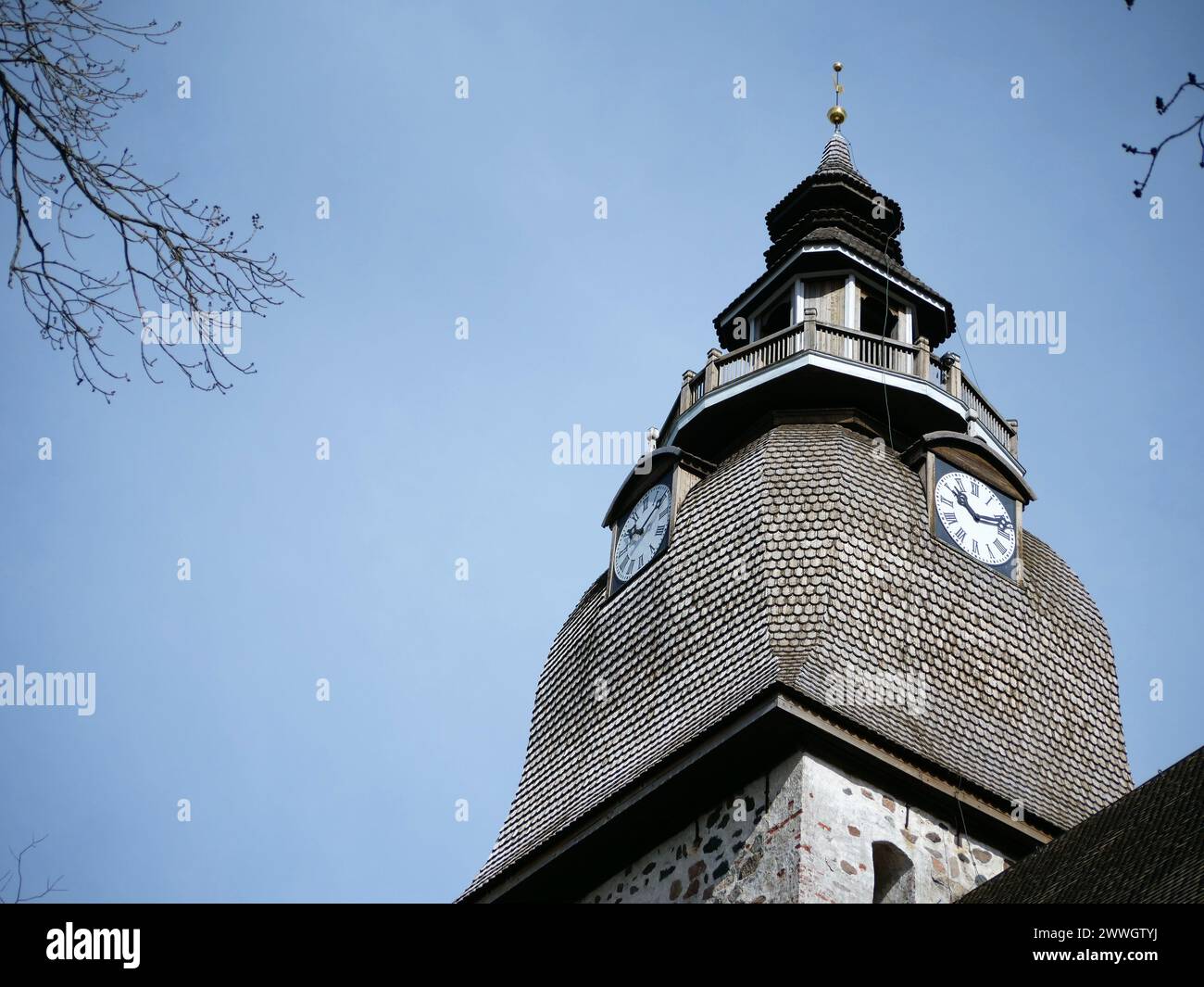 The beautiful white stone church in Naantali Stock Photo - Alamy