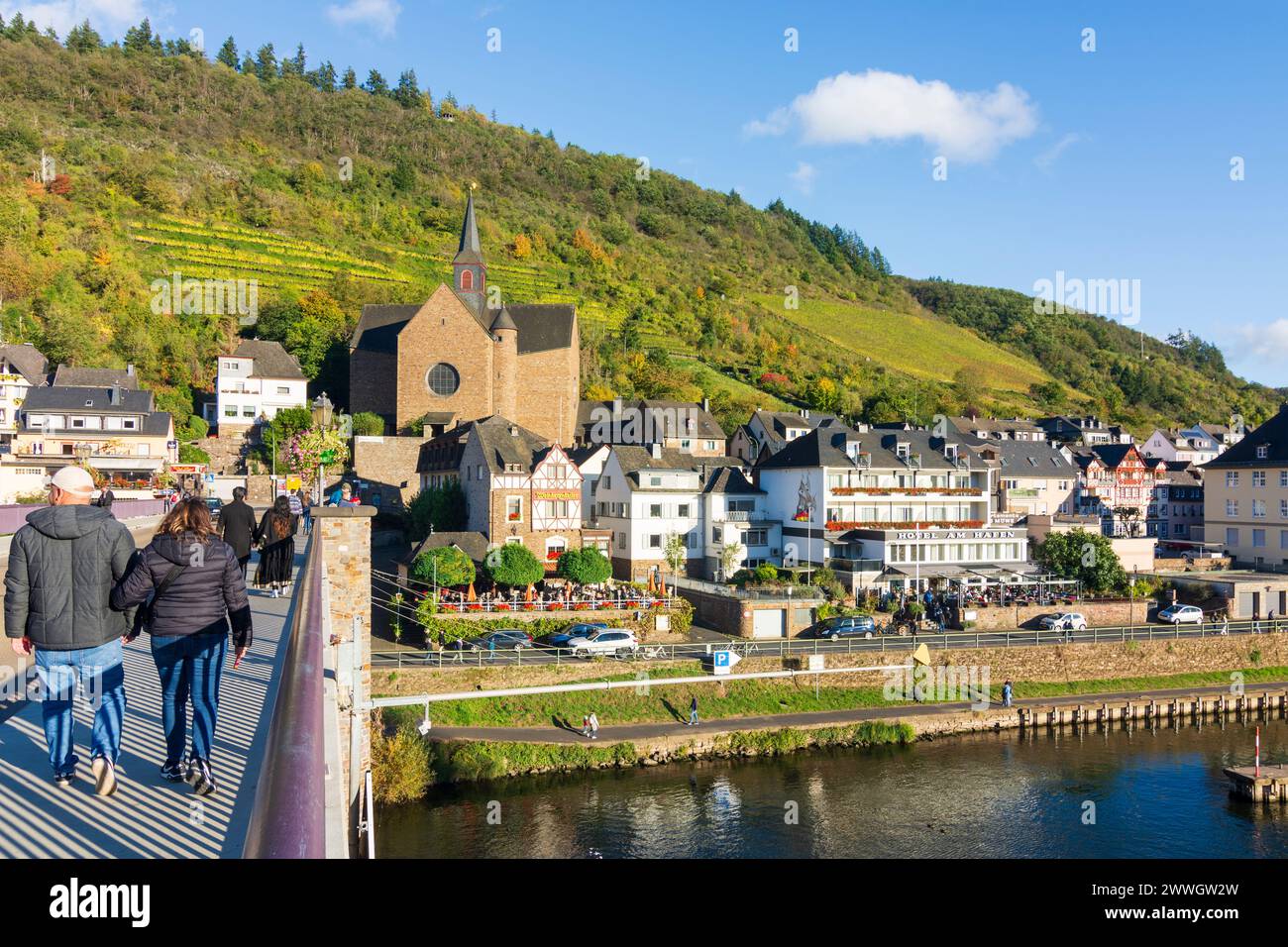 Cochem: river Mosel (Moselle), Skagerrak Bridge, Saint Remaclus's Old ...