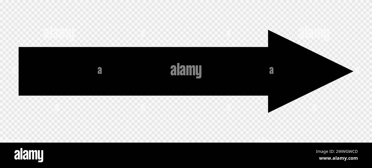 A black arrow on a transparent background indicates the direction of ...