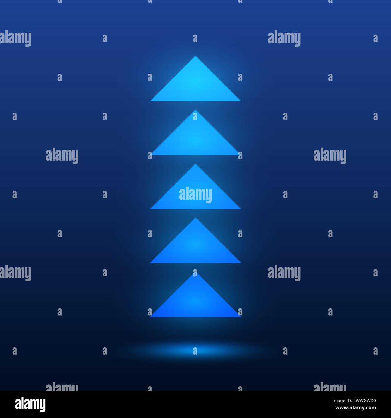 Up arrows on a dark blue background. Arrows of business growth with a ...
