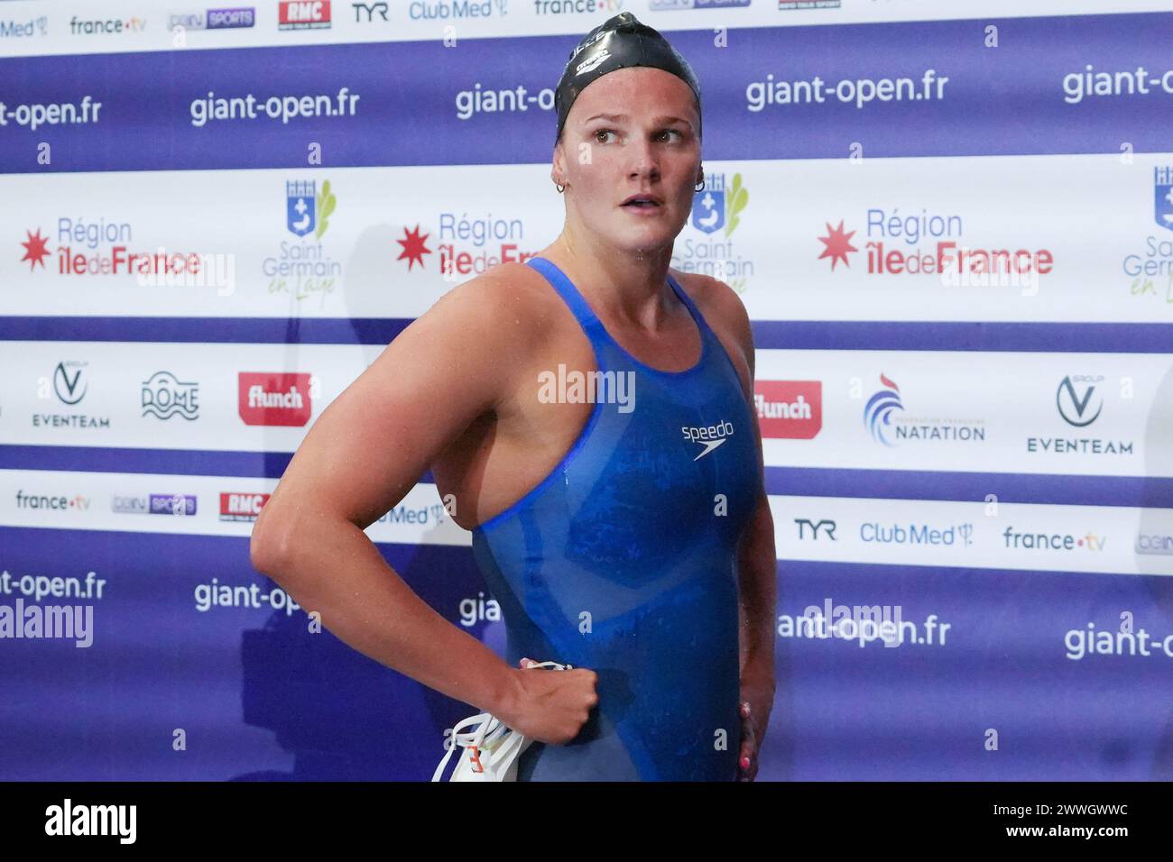 Marie Wattel of France, Women's 100 M Freestyle during the Giant Open ...