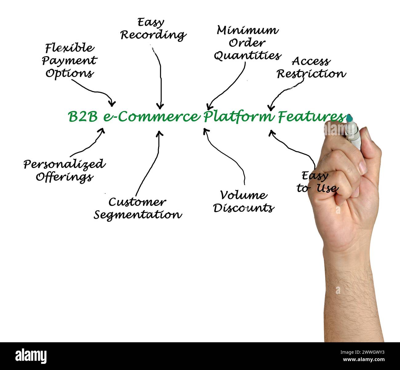 Eight Features of B2B e-Commerce Platform Stock Photo - Alamy