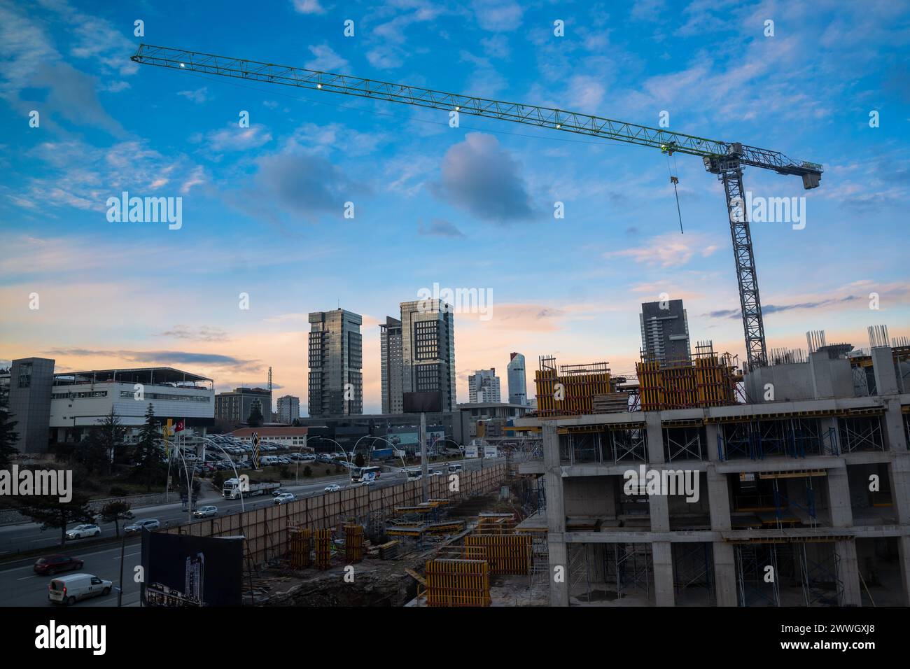 Active construction site tower hi-res stock photography and images - Alamy