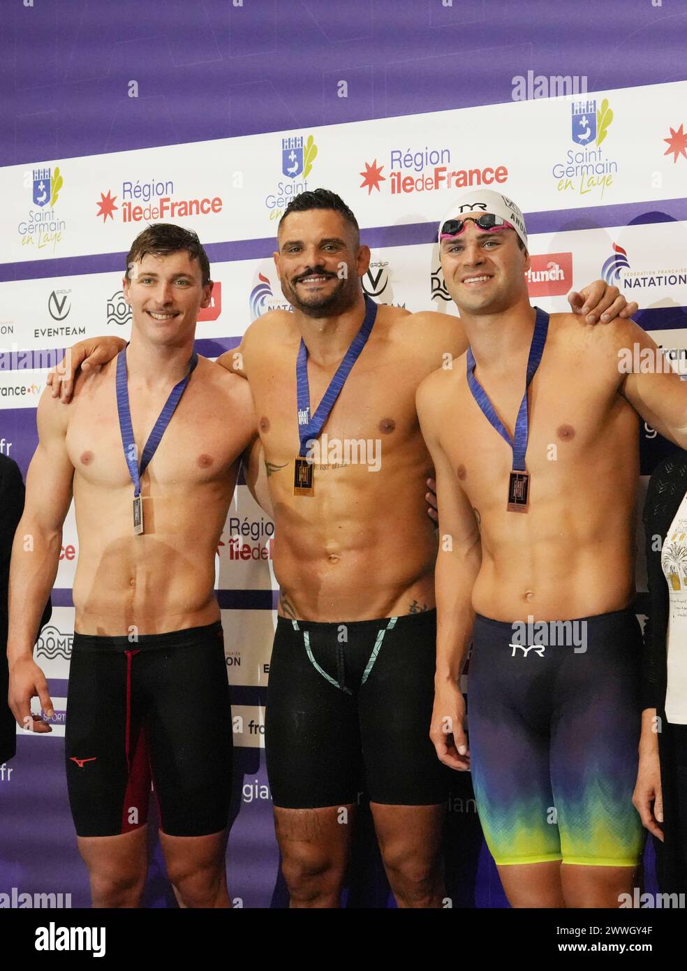 Maxime Grousset of France, Florent Manaudou of France and Michael ...