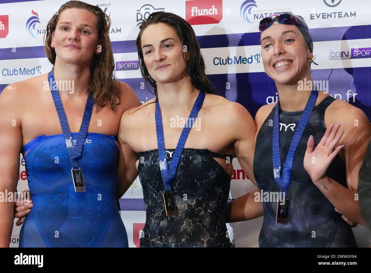 Marie Wattel of France, Beryl Gastadello of France and Mary-Sophie ...