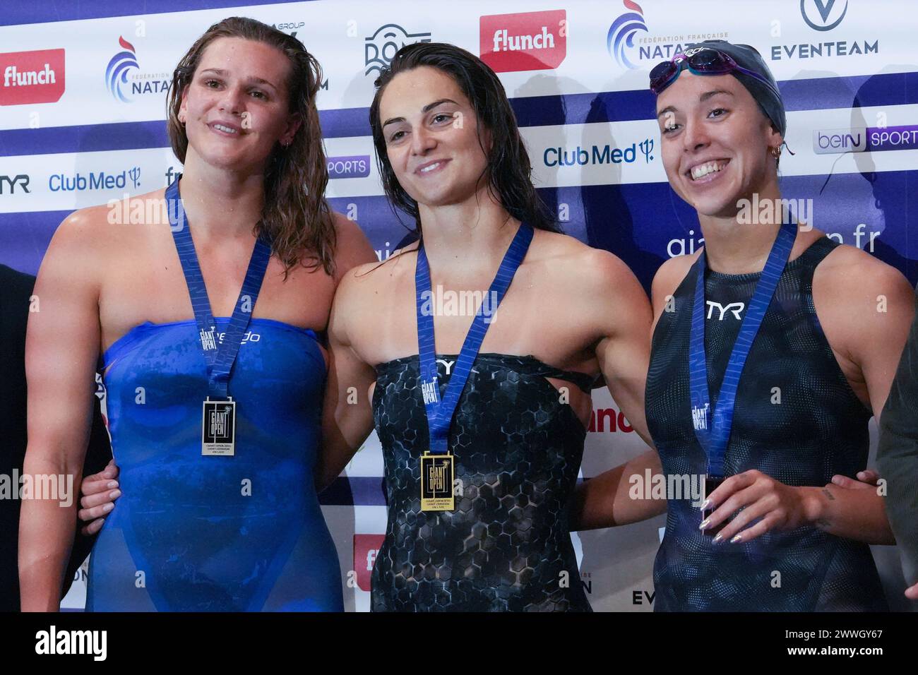 Marie Wattel of France, Beryl Gastadello of France and Mary-Sophie ...