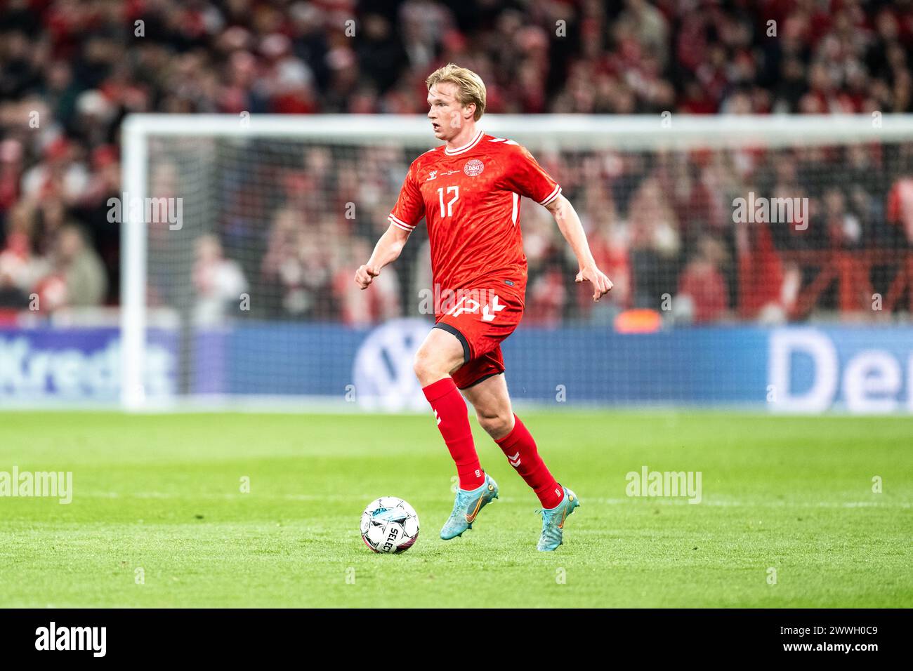 Copenhagen, Denmark. 23rd, March 2024. Victor Kristiansen (17) of ...