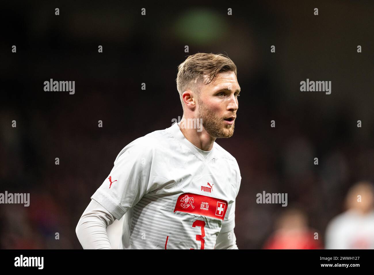Copenhagen, Denmark. 23rd Mar, 2024. Silvan Widmer (3) of Switzerland ...