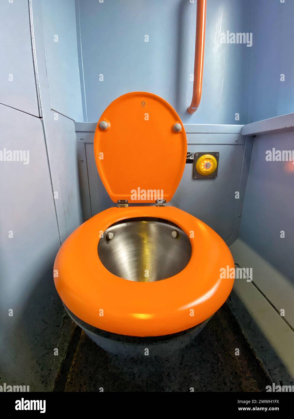 Toilet on train in UK Stock Photo - Alamy