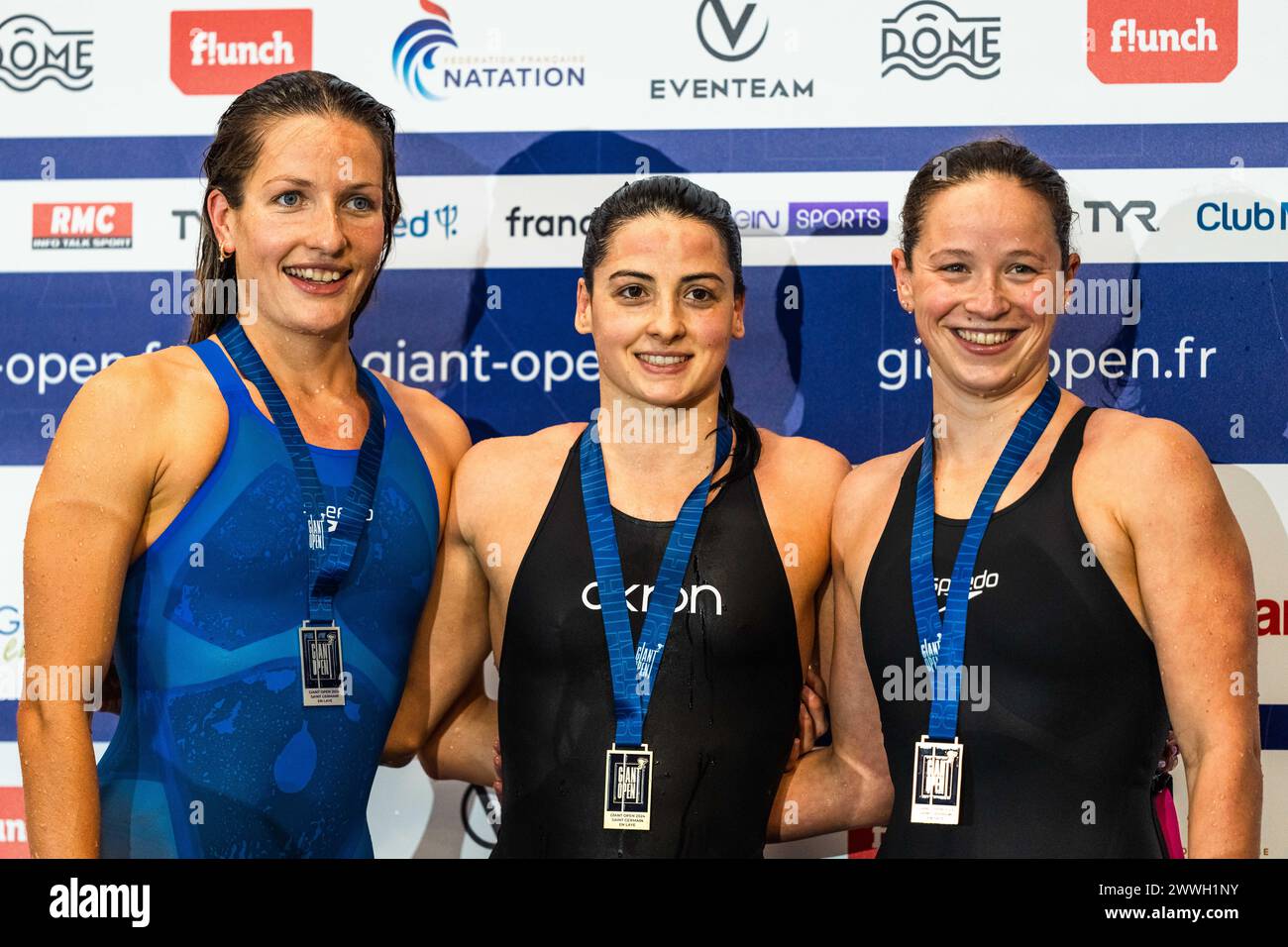 Lisa MAMIE (SUI) and Adele BLANCHETIERE (FRA) and Justine DELMAS (FRA ...