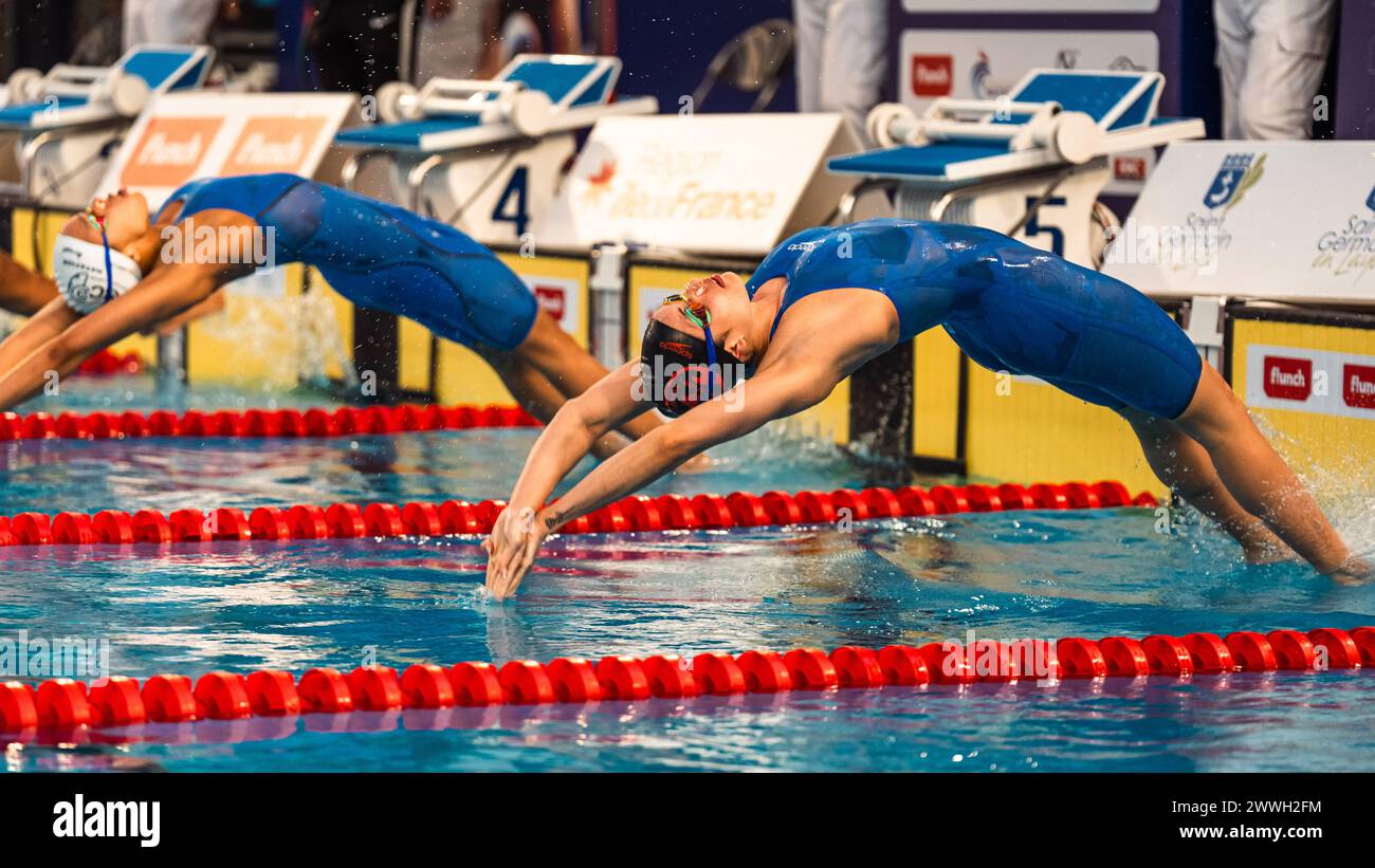 Emma TEREBO (FRA),women 50m backstroke final, during the Giant Open ...
