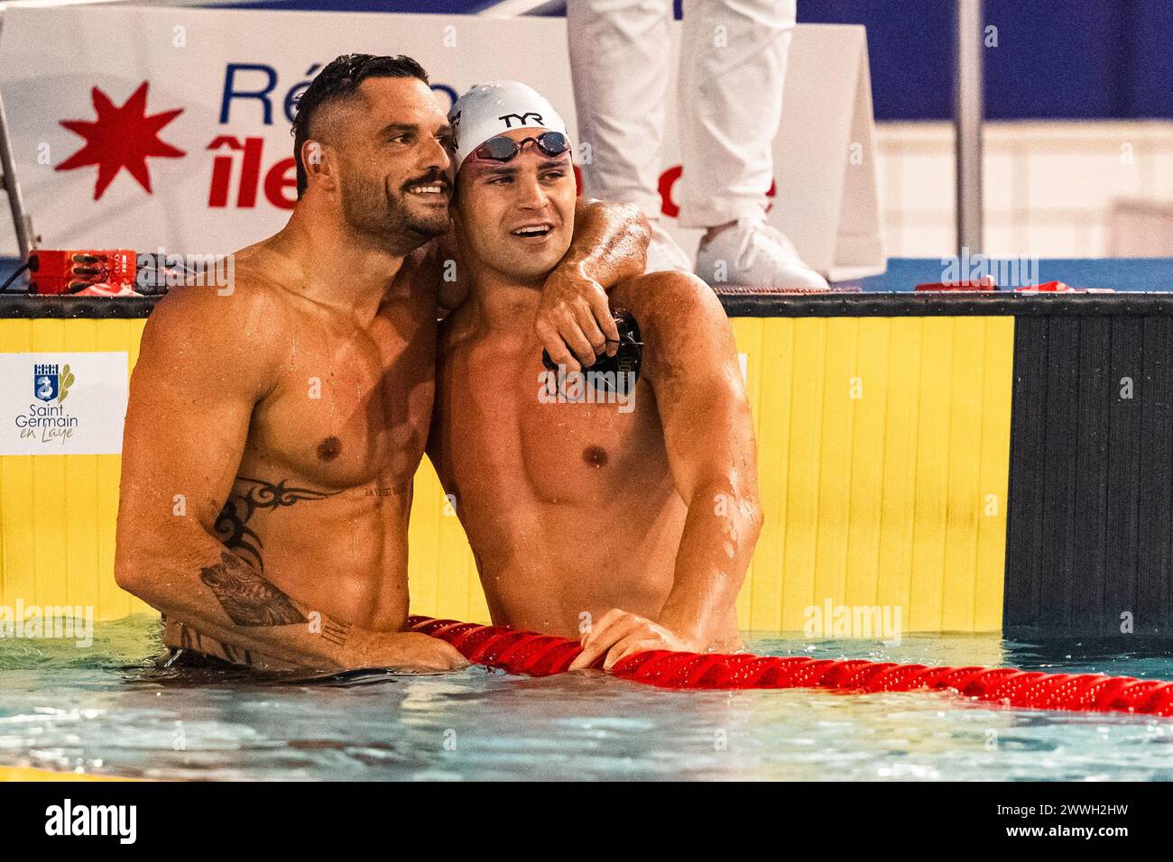 Florent MANAUDOU (FRA) and Michael ANDREW (USA), men 50m freestyle ...