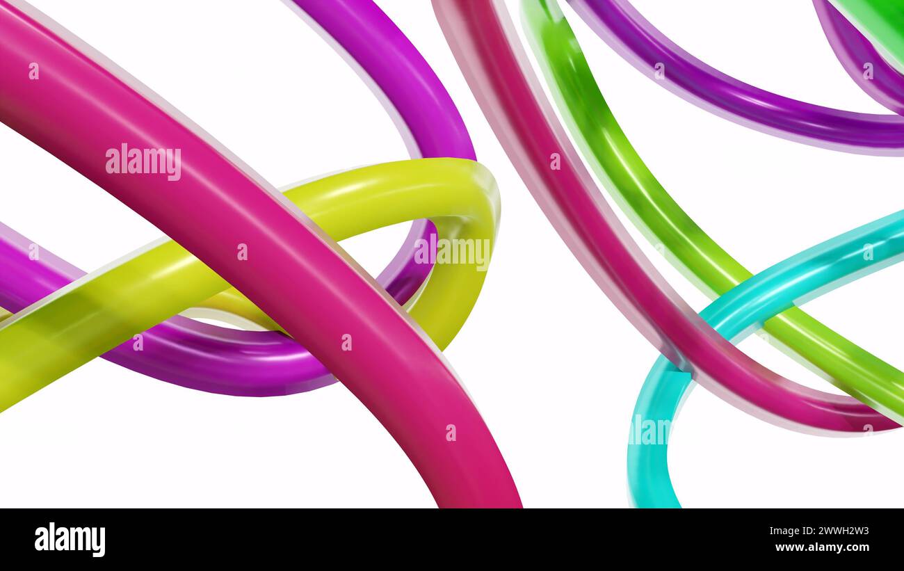 3d rendering of colorful pipe on the white background Stock Photo - Alamy