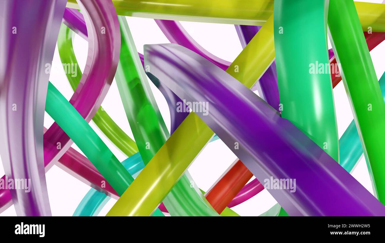 3d rendering of colorful pipe on the white background Stock Photo - Alamy