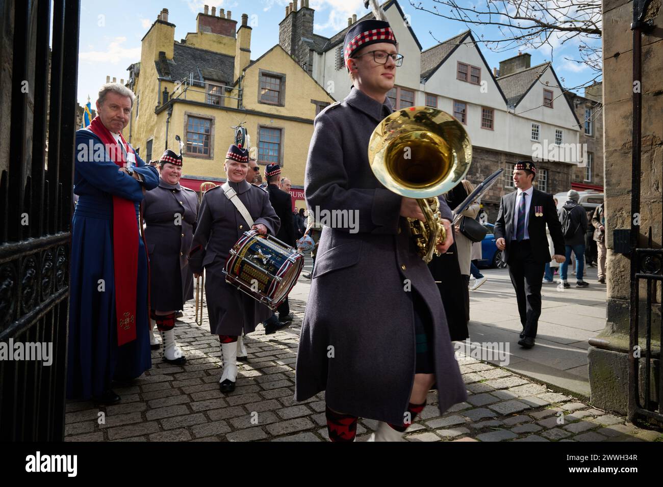 Edinburgh Scotland, UK 24 March 2024. The Royal Regiment Of Scotland ...