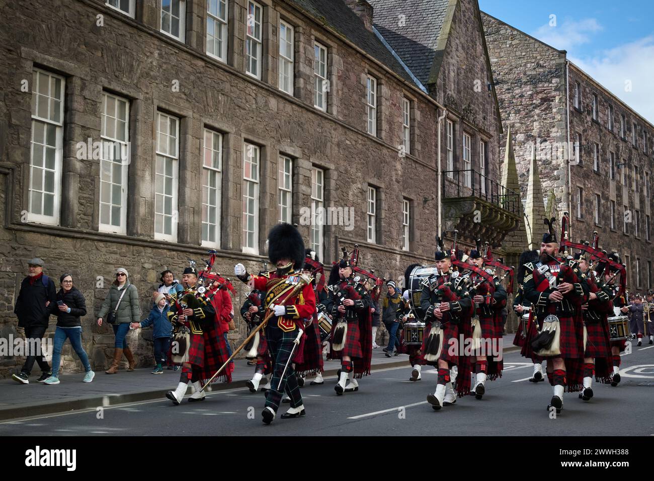 Edinburgh Scotland, UK 24 March 2024. The Royal Regiment Of Scotland ...