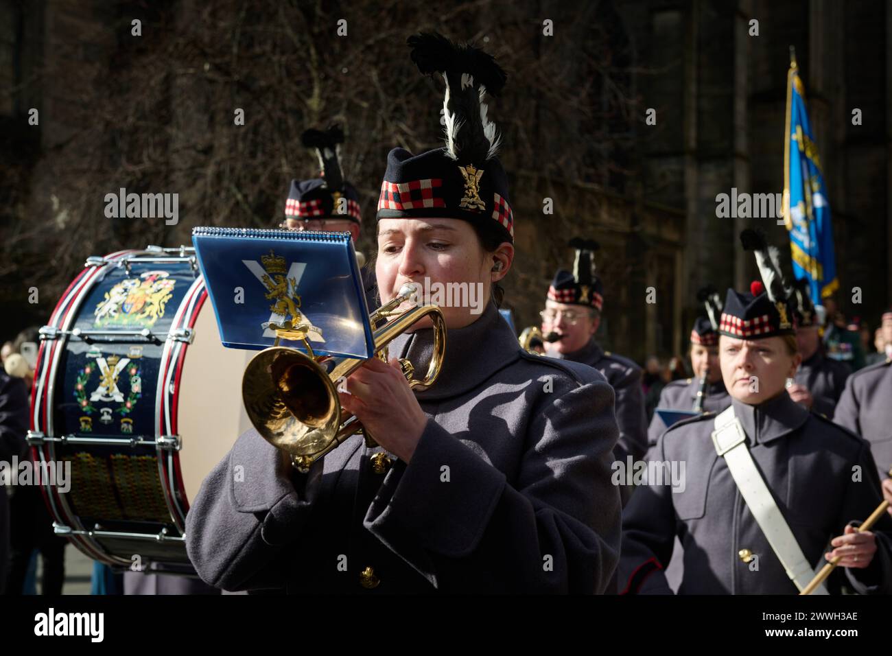 Edinburgh Scotland, UK 24 March 2024. The Royal Regiment Of Scotland ...