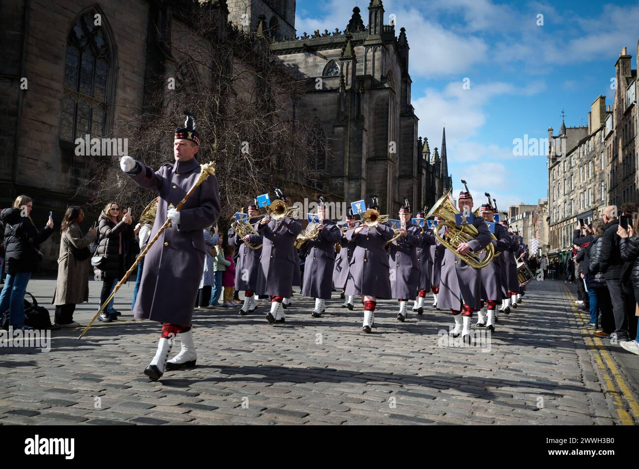 Edinburgh Scotland, UK 24 March 2024. The Royal Regiment Of Scotland ...