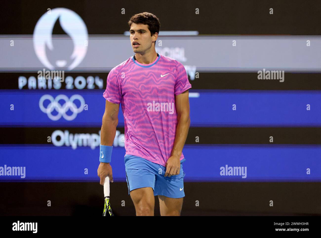 Miami Gardens, Florida, USA. 23rd Mar, 2024. Carlos Alcaraz of Spain ...