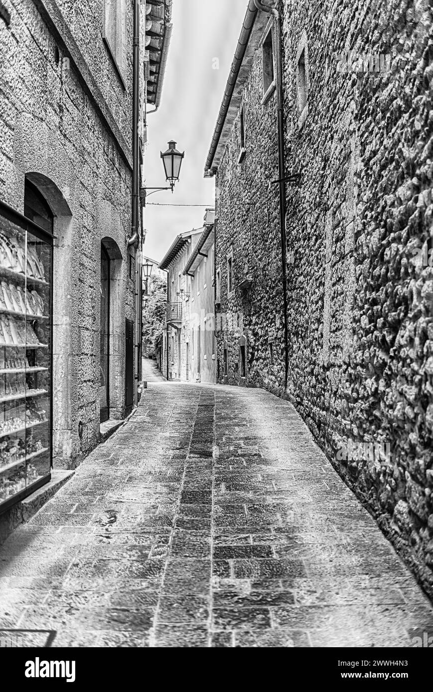 Walking in the picturesque streets in the city centre of the Republic ...