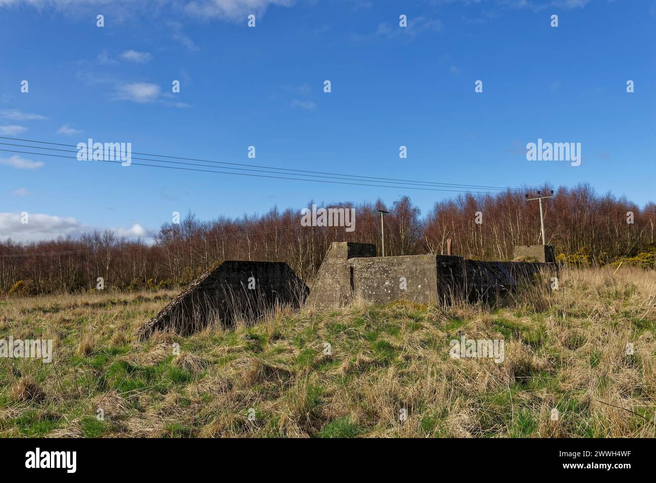 A hidden reinforced concrete Wartime Bunker with the Entrance protected ...