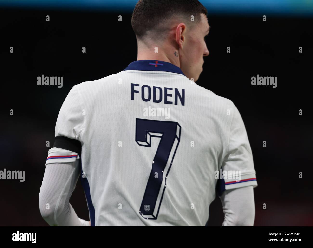 Phil Foden (Man City)of England England players wear their collars down ...