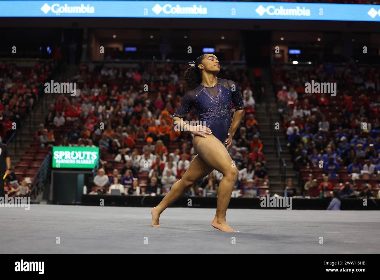 March 23, 2024: Gymnast EMJAE FRAZIER (University of California ...