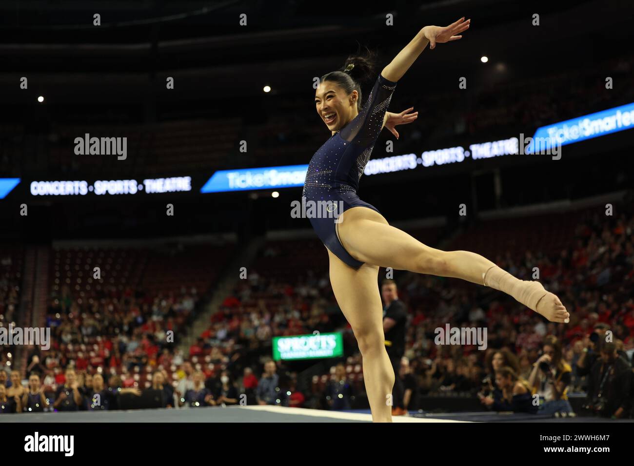 March 23, 2024: Gymnast MYA LAUZON (University of California Berkeley ...