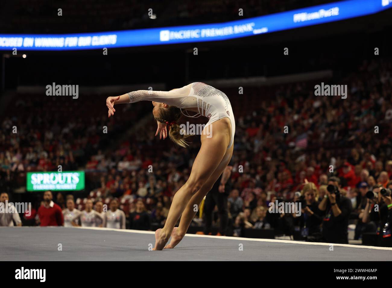 March 23, 2024: Gymnast ABBY PAULSON (University of Utah) during the ...