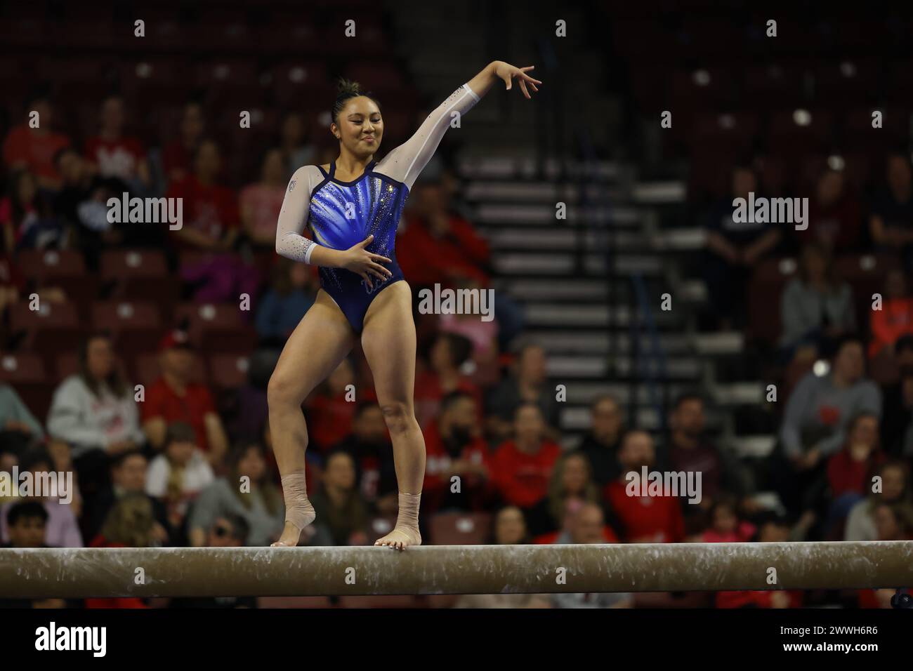 March 23, 2024: Gymnast EMMA MALABUYO (UCLA) during the 2024 Pac-12 ...