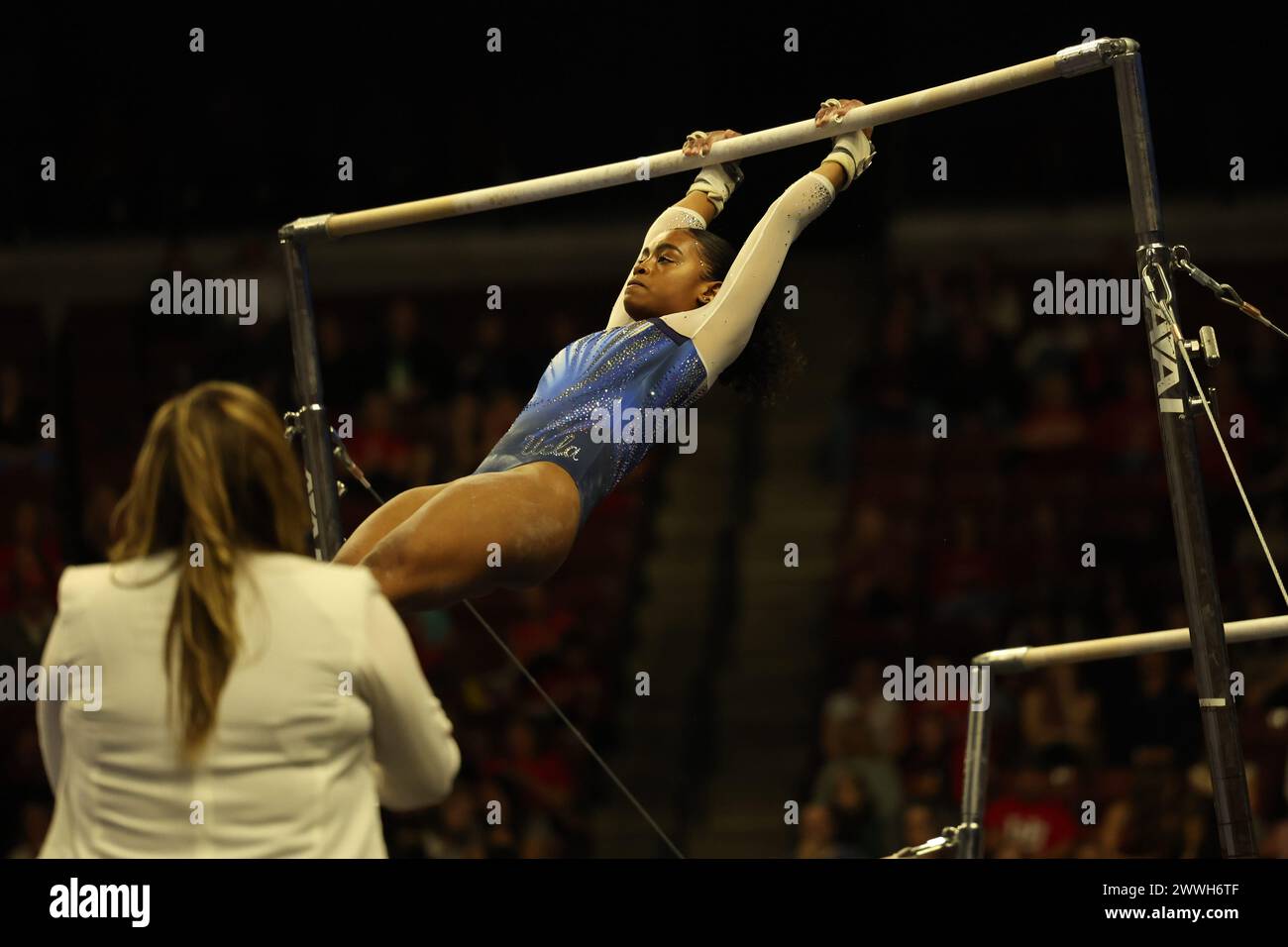 March 23, 2024: Gymnast SELENA HARRIS (UCLA) during the 2024 Pac-12 ...