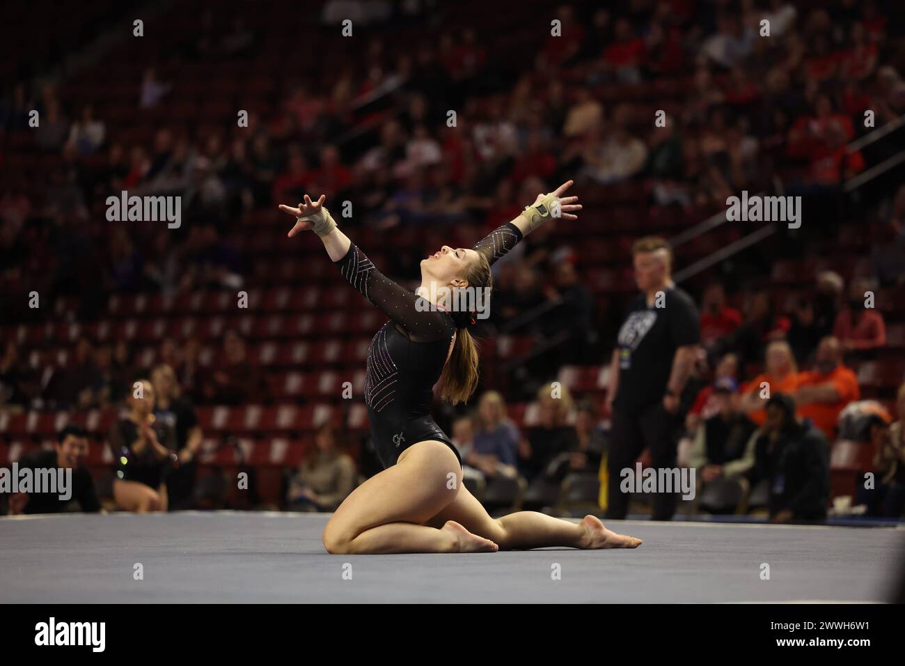 March 23, 2024: Gymnast ANNA ROBERTS (Stanford University) during the 2024 Pac-12 Gymnastics ...