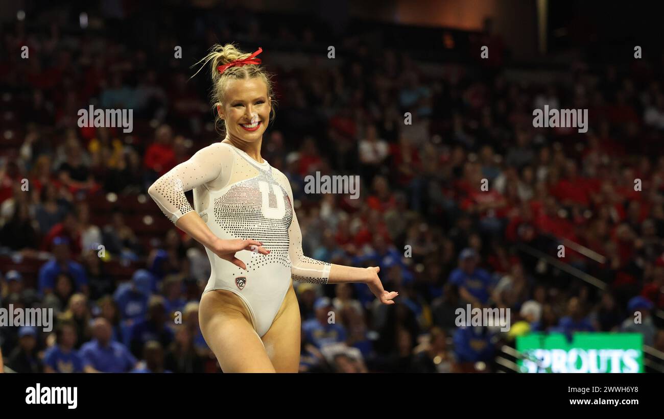 March 23, 2024: Gymnast ABBY PAULSON (University of Utah) during the ...