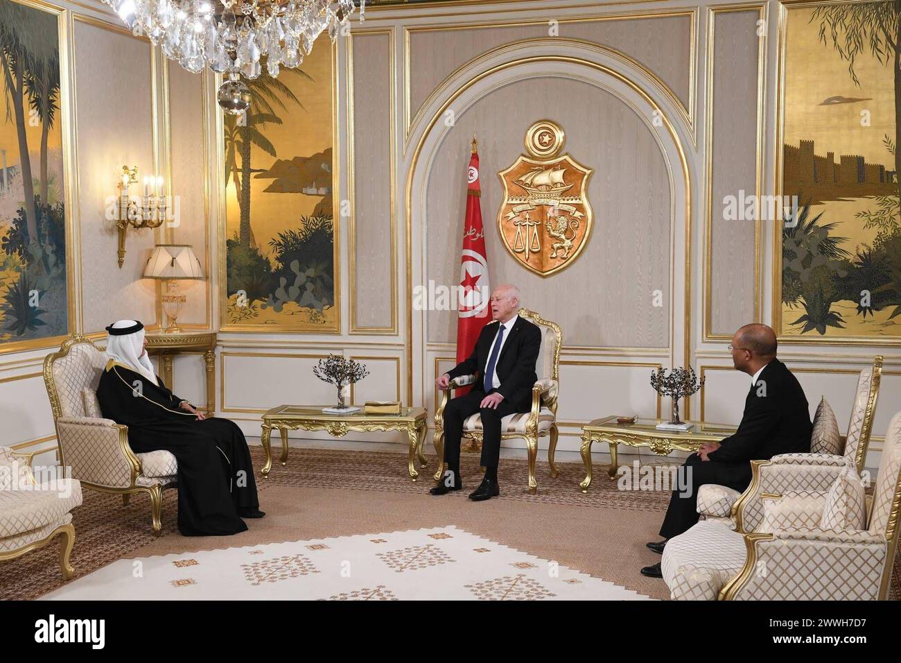 Tunisian President Kais Saied receives Ibrahim Mahmoud Ahmed Abdullah ...