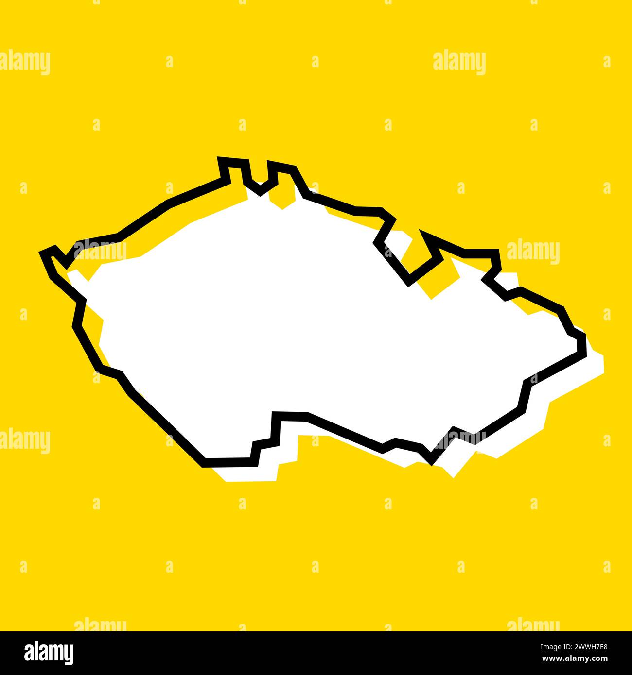 Simplified czech map hi-res stock photography and images - Alamy