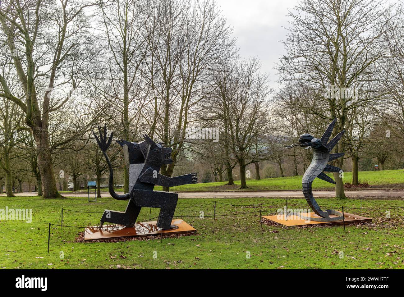 Bronze sculpture by Jordy Kerwick: Hydra vs Bear as displayed at the ...